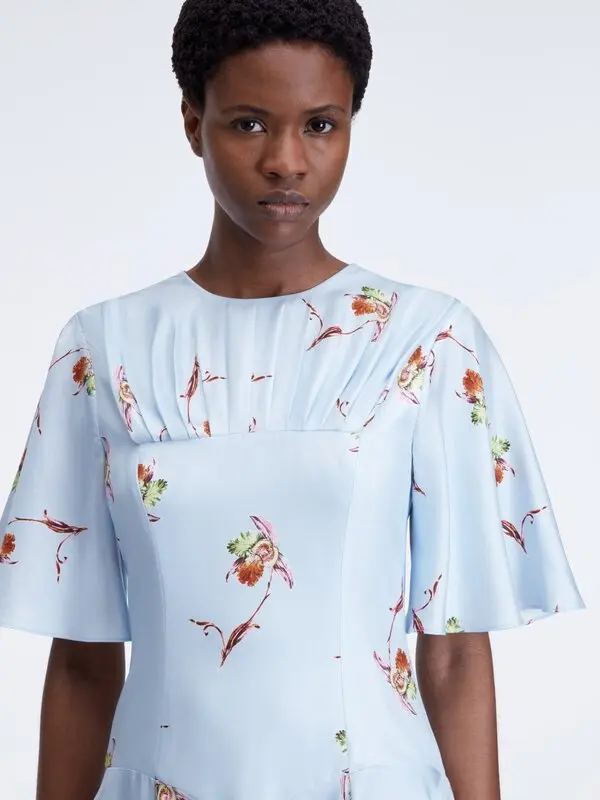 EMILIA WICKSTEAD Risabelle Dress In Lily Silk Twill