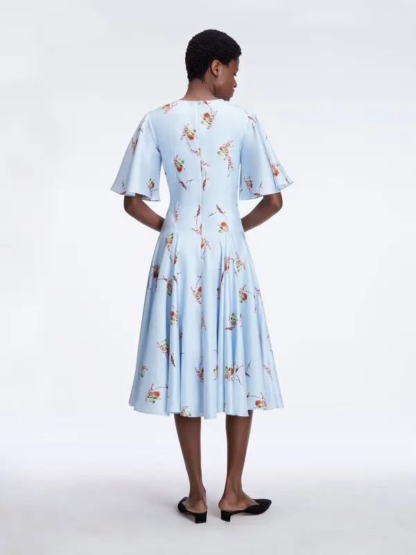 EMILIA WICKSTEAD Risabelle Dress In Lily Silk Twill