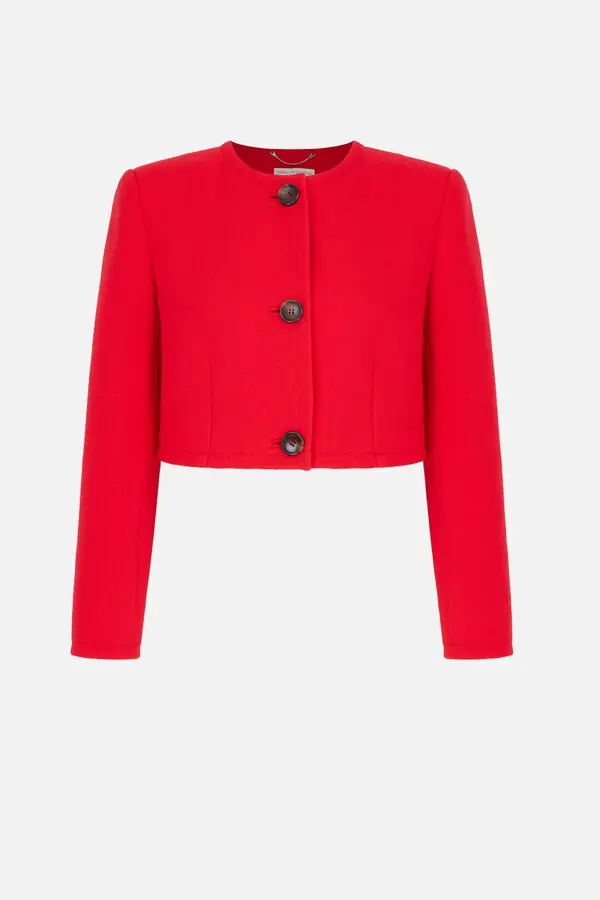 EMILIA WICKSTEAD Lizette Jacket In Single Wool Crepe