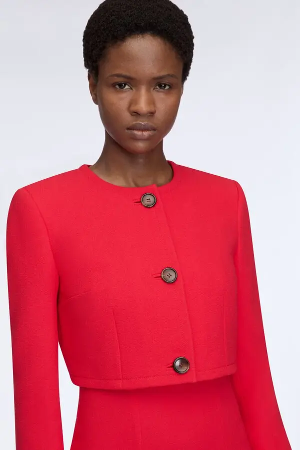 EMILIA WICKSTEAD Lizette Jacket In Single Wool Crepe