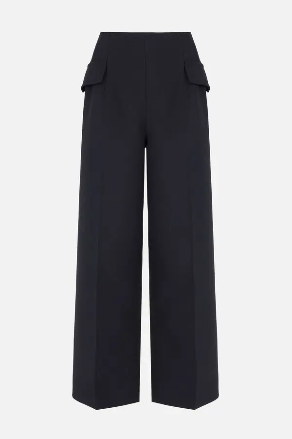 EMILIA WICKSTEAD Brissa Trousers In Birdseye Suiting - Black