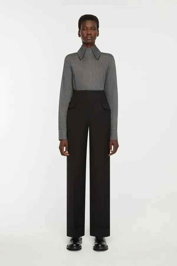 EMILIA WICKSTEAD Brissa Trousers In Birdseye Suiting