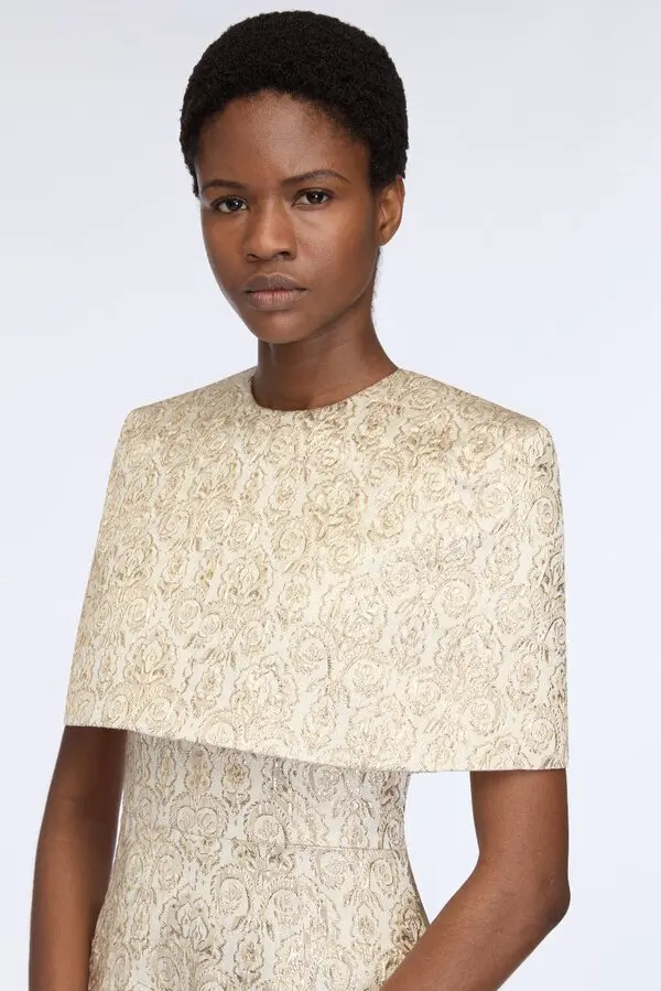 EMILIA WICKSTEAD Lucretia Metallic Jacquard Dress - Gold