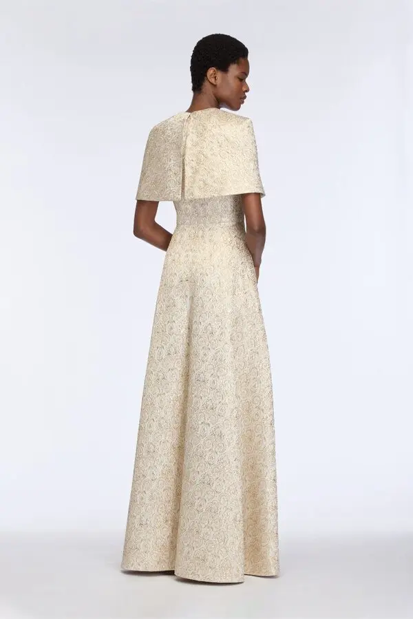 EMILIA WICKSTEAD Lucretia Metallic Jacquard Dress - Gold