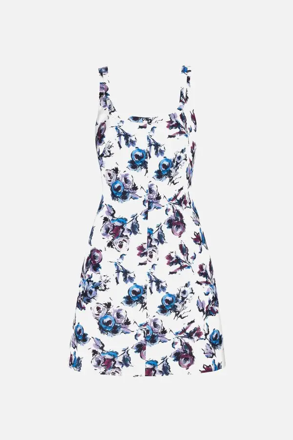 EMILIA WICKSTEAD Tillie Dress In Purple & Floral Print Genzianella - Blue