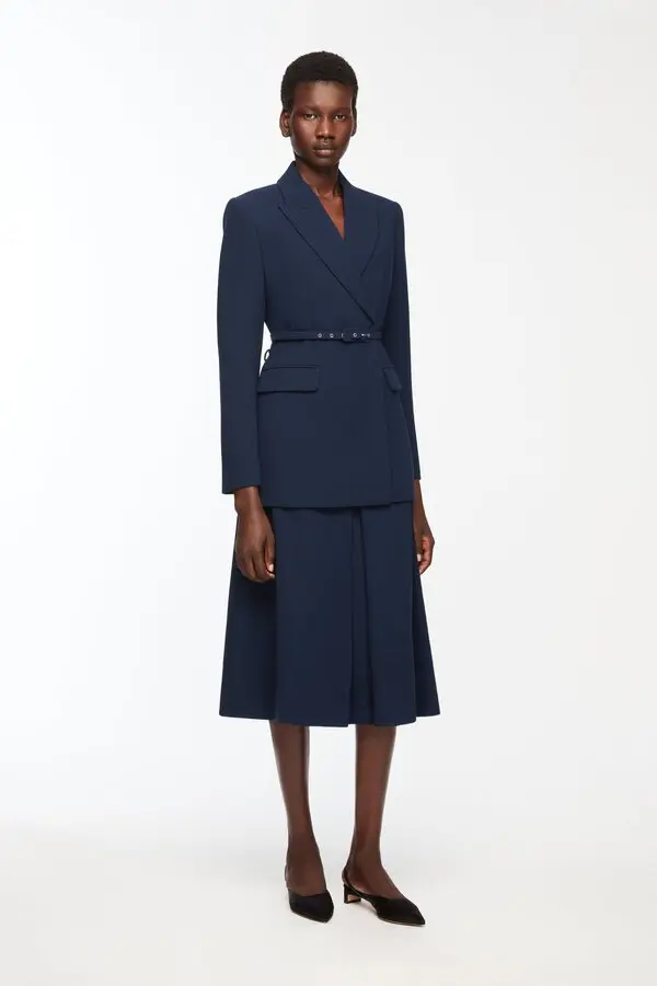 EMILIA WICKSTEAD Sato Skirt In Summer Wool Crepe