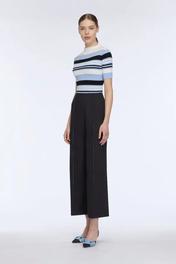 EMILIA WICKSTEAD Tailored Straight Leg Cropped Trousers