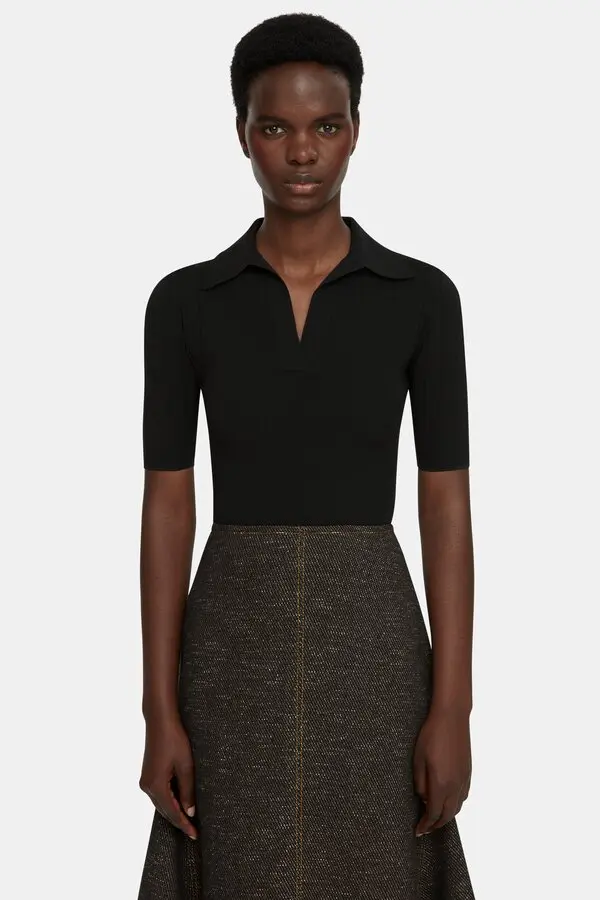 EMILIA WICKSTEAD Dune Fitted Polo Top