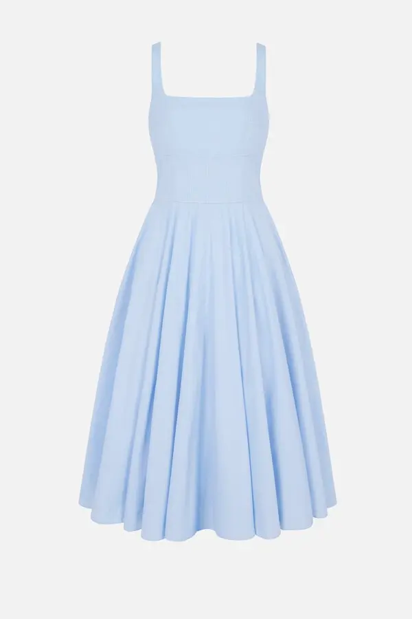 EMILIA WICKSTEAD Nikush Dress In Icy Denim - Blue