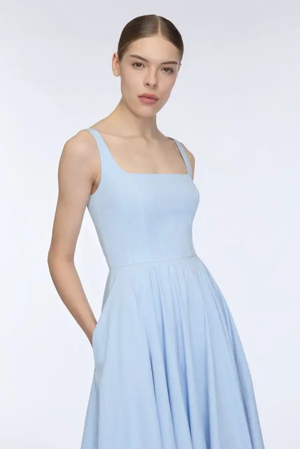 EMILIA WICKSTEAD Nikush Dress In Icy Denim