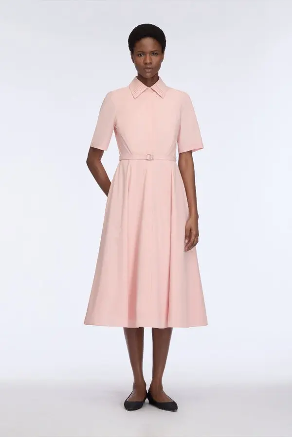 EMILIA WICKSTEAD Rubie Dress In Light Cotton Poplin - Pink