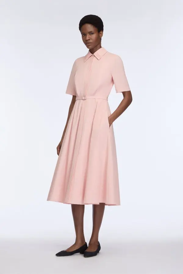EMILIA WICKSTEAD Rubie Dress In Light Cotton Poplin - Pink