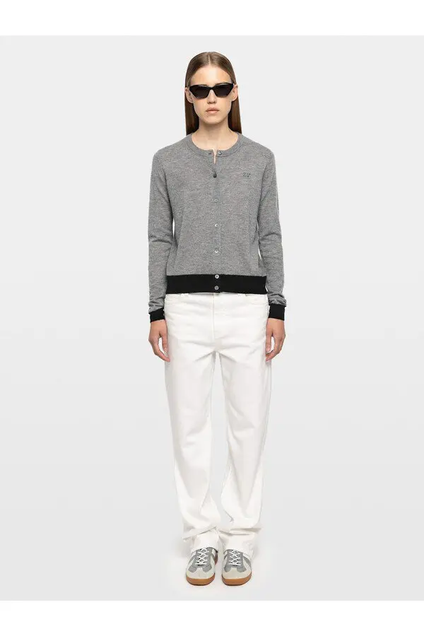 Zadig&Voltaire Missya Cashmere Cardigan - Gray