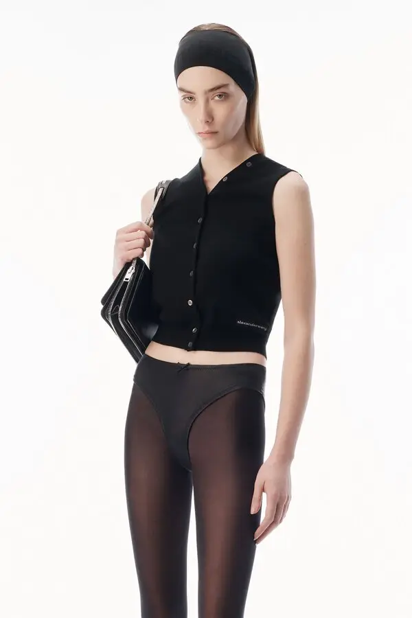 Alexander Wang Continuous Placket Tank Top Cardigan