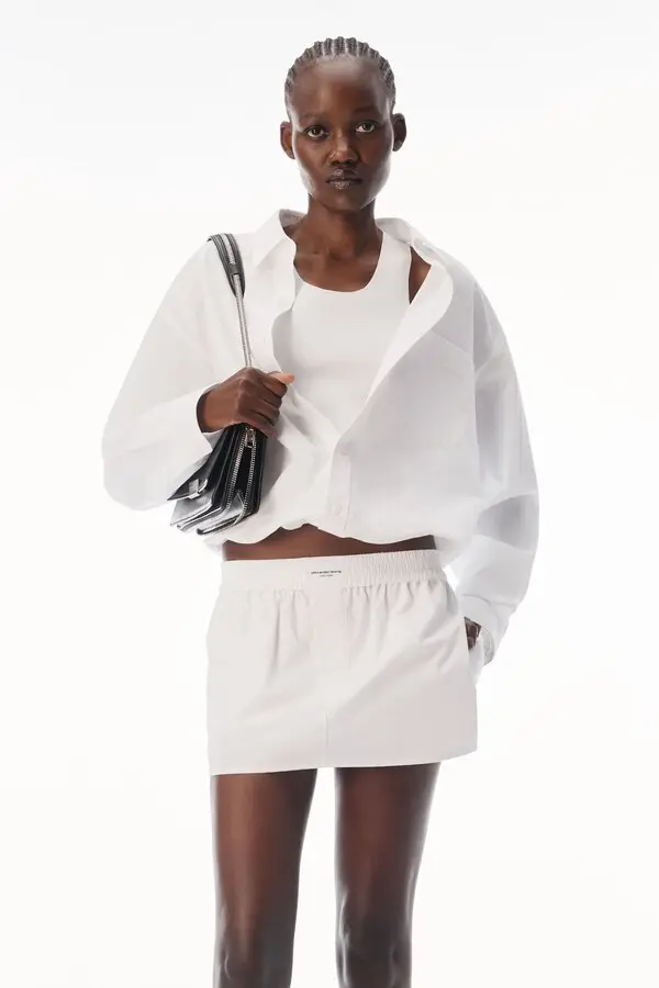 Alexander Wang Gathered Button Down Shirt With Tank