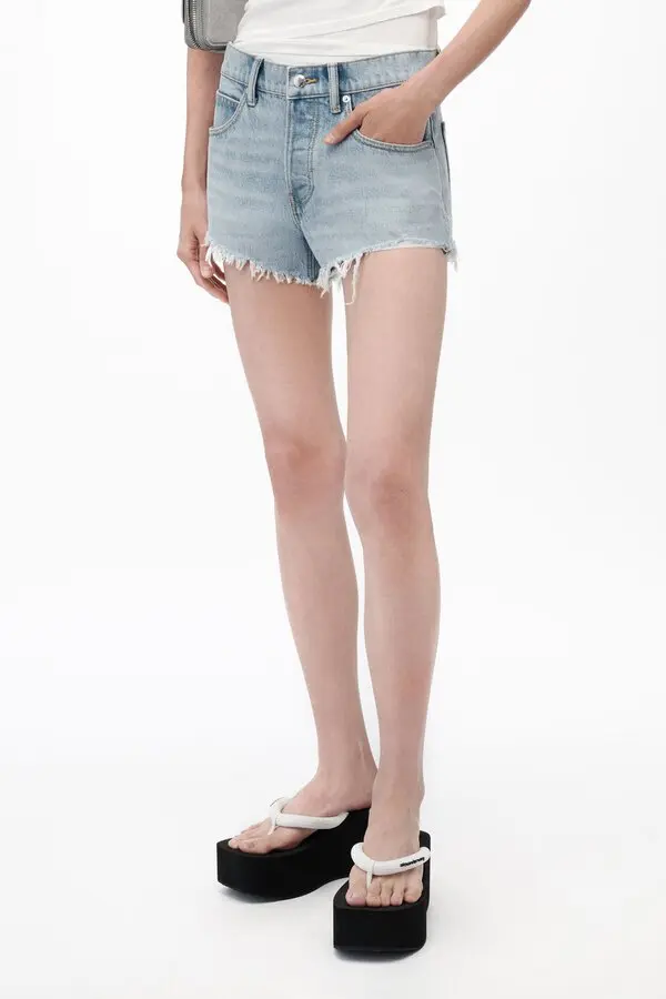 Alexander Wang Crystal Hotfix Logo Pocket Relaxed Short