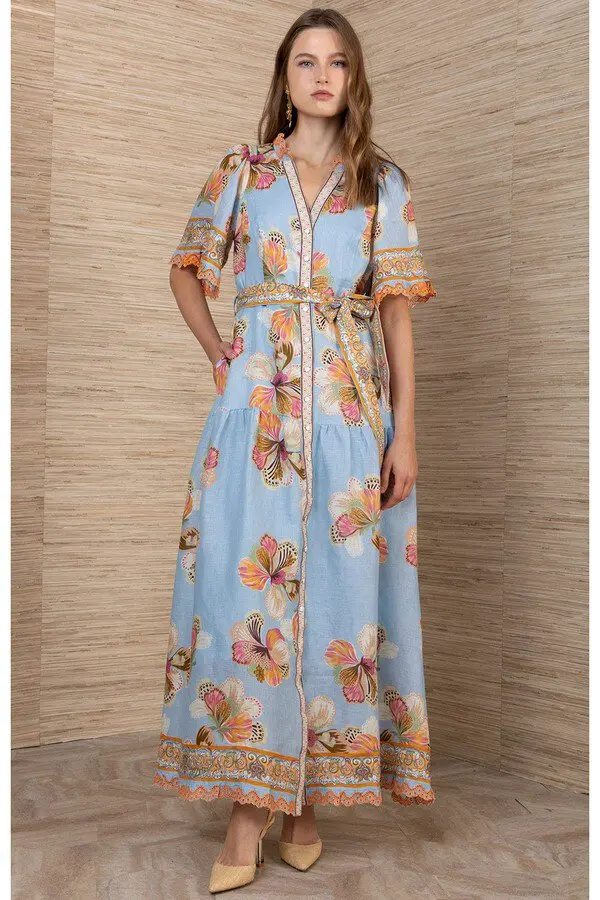 Hale Bob Brody Long Maxi Dress - Blue