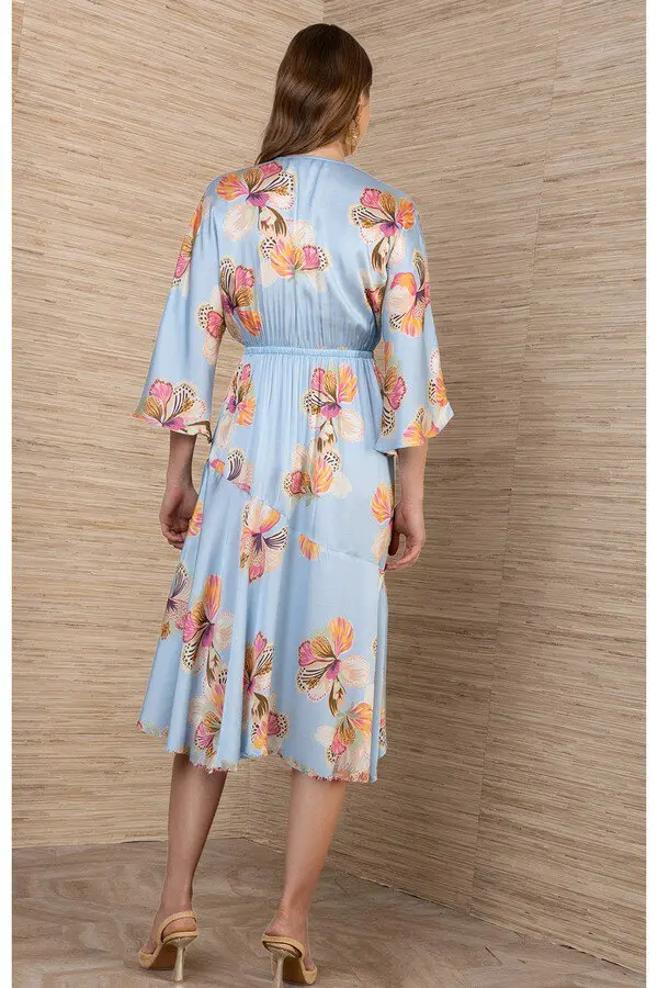Hale Bob Charmeuse Midi Dress