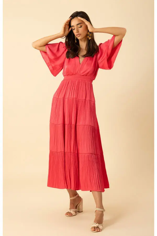 Hale Bob Angie Charmeuse Maxi Dress - Blue