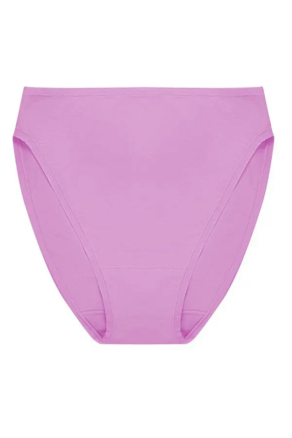 Natori Bliss Bare Cotton High Cut Brief - Red