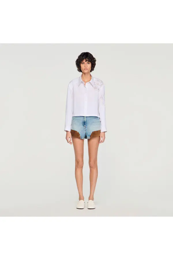 Sandro Embroidered Shirt