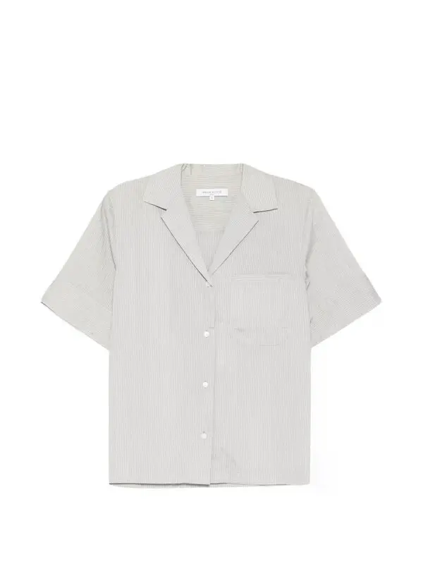 Maison Kitsuné Striped Resort Shirt - Grey