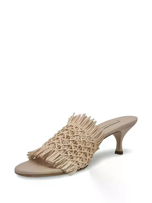 Casadei Fringe Detail Heeled Sandals