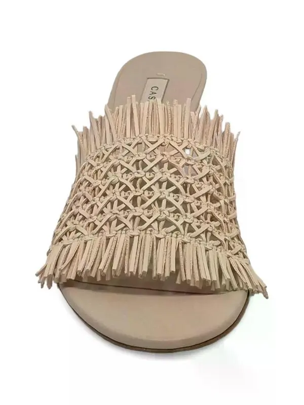 Casadei Fringe Detail Heeled Sandals