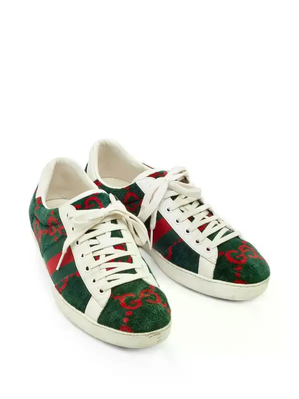 Gucci Ace Gg Terry-velvet Sneakers