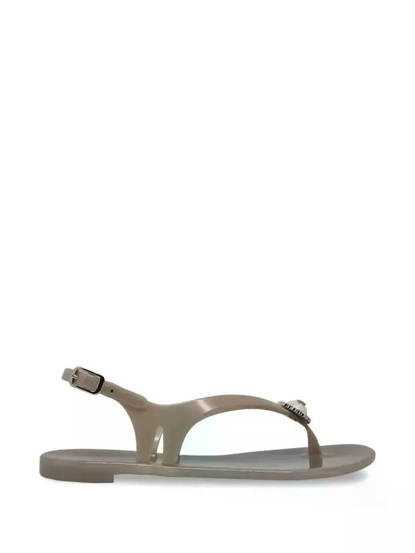 Casadei Embellished Thong Sandals - Neutrals