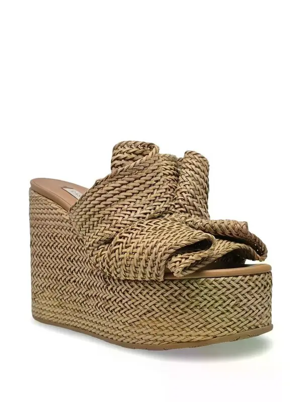 Casadei Woven Wedge Heeled Sandals
