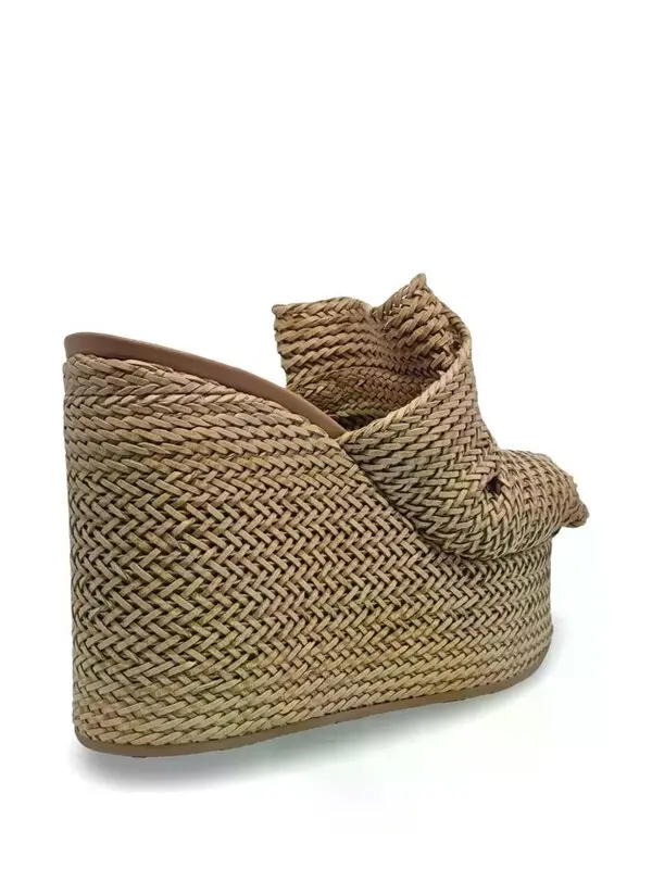 Casadei Woven Wedge Heeled Sandals