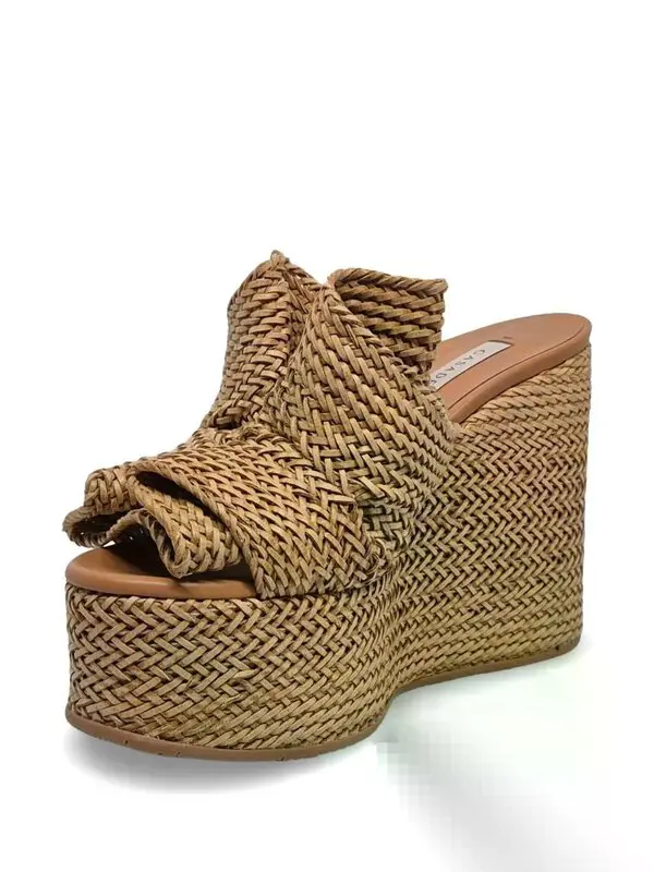 Casadei Woven Wedge Heeled Sandals