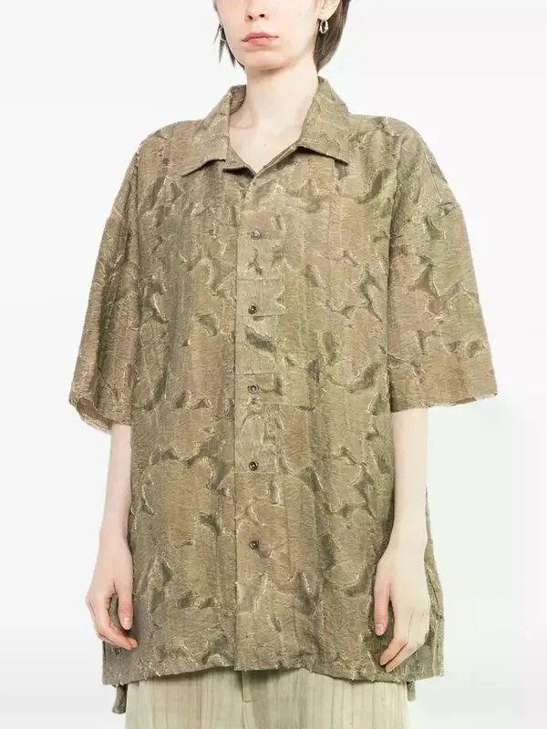 CHIAHUNG SU Hand-woven Patched Shirt