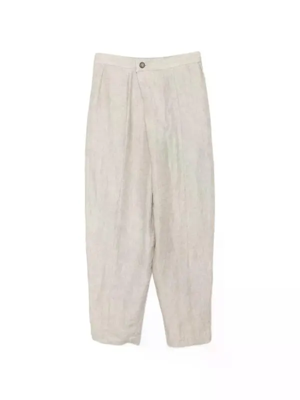 CHIAHUNG SU Hand-woven Yarn-dyed Trousers - Neutrals