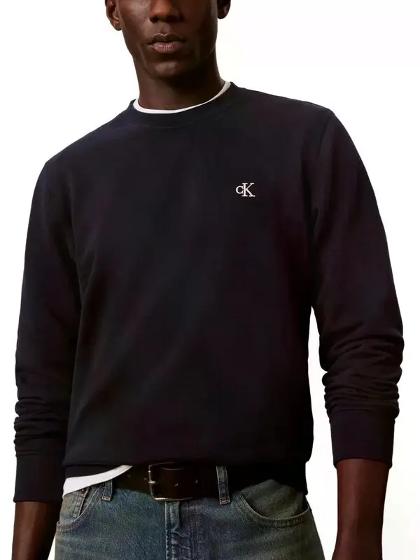 Calvin Klein Embroidered Logo Sweatshirt - Blue