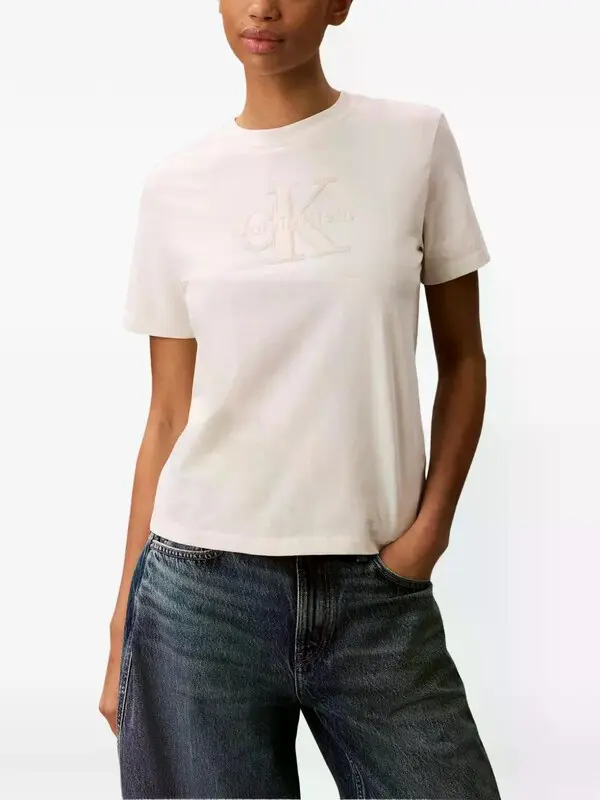 Calvin Klein Embroidered Logo T-shirt - Pink
