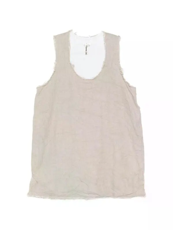Comme Des Garçons Sleeveless Top With Frayed Edges