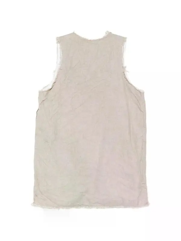 Comme Des Garçons Sleeveless Top With Frayed Edges