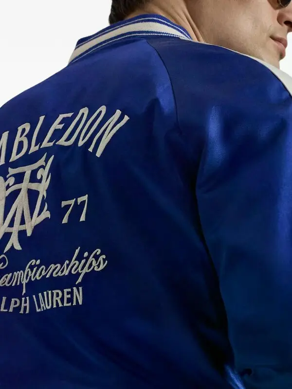 Polo Ralph Lauren Wimbledon Embroidered Satin Bomber Jacket
