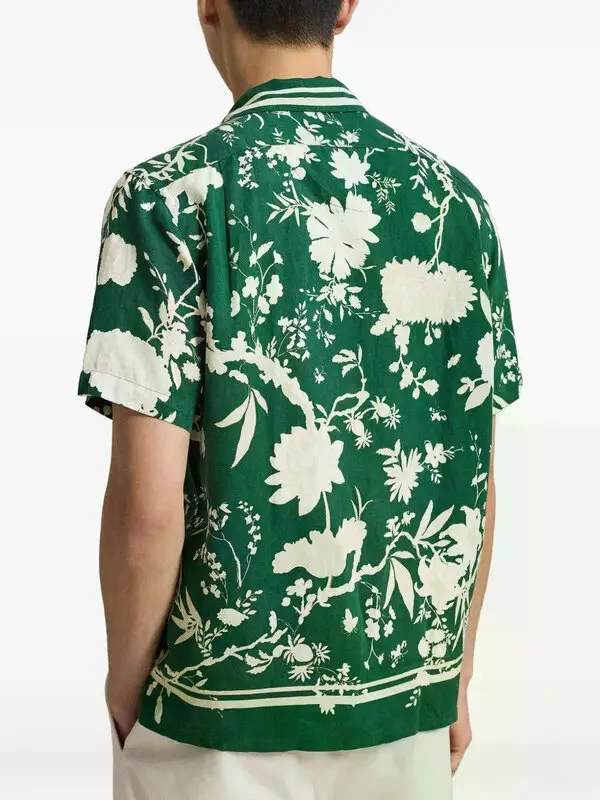 Polo Ralph Lauren Wimbledon Floral-print Striped Shirt - Green