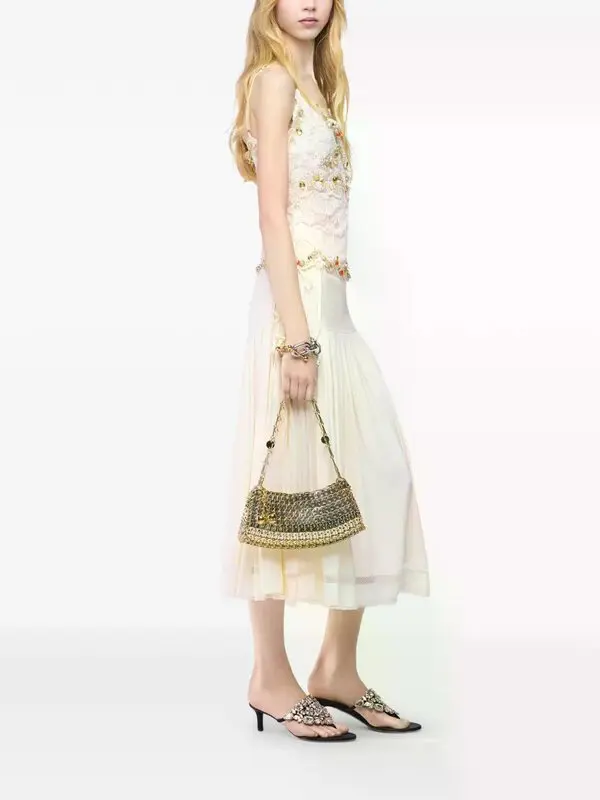Rabanne Lace-embroidered V-neck Top