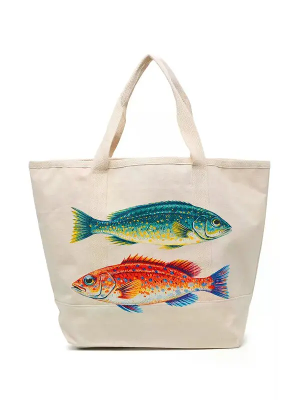 MELT Fish Print Tote Bag - Neutrals