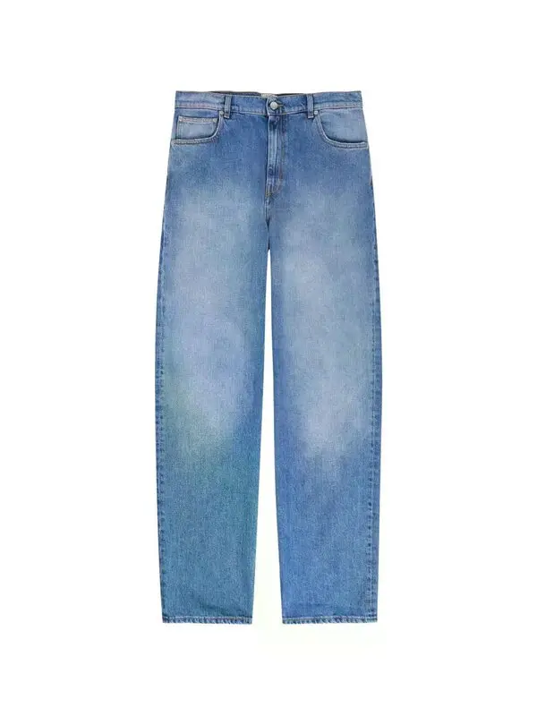 Calvin Klein Washed Effect Straight-leg Jeans - Blue