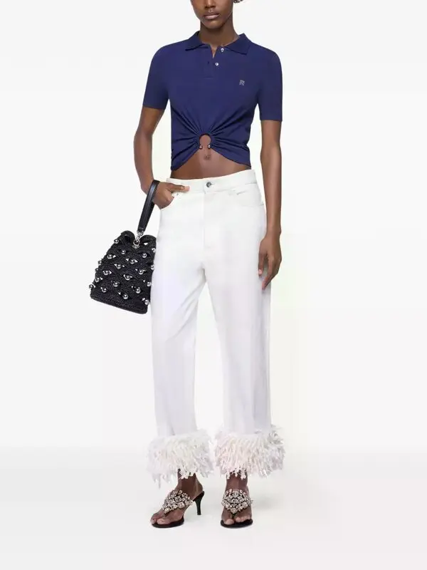 Rabanne Pearl Embellished Bucket Bag