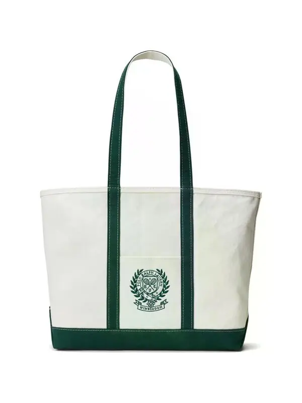 Polo Ralph Lauren Wimbledon Embroidered Shoulder Bag - White