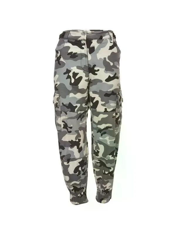 Miu Miu Camouflage Print Cargo Pants - Grey