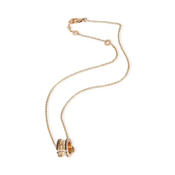 BVLGARI B.zero1 Rock Necklace In Rose Gold And Ceramic