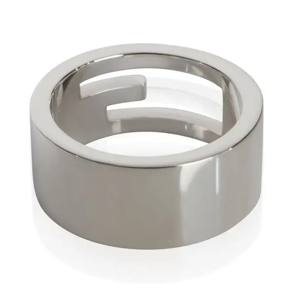 Gucci Sterling Silver Narrow Cutout G Ring