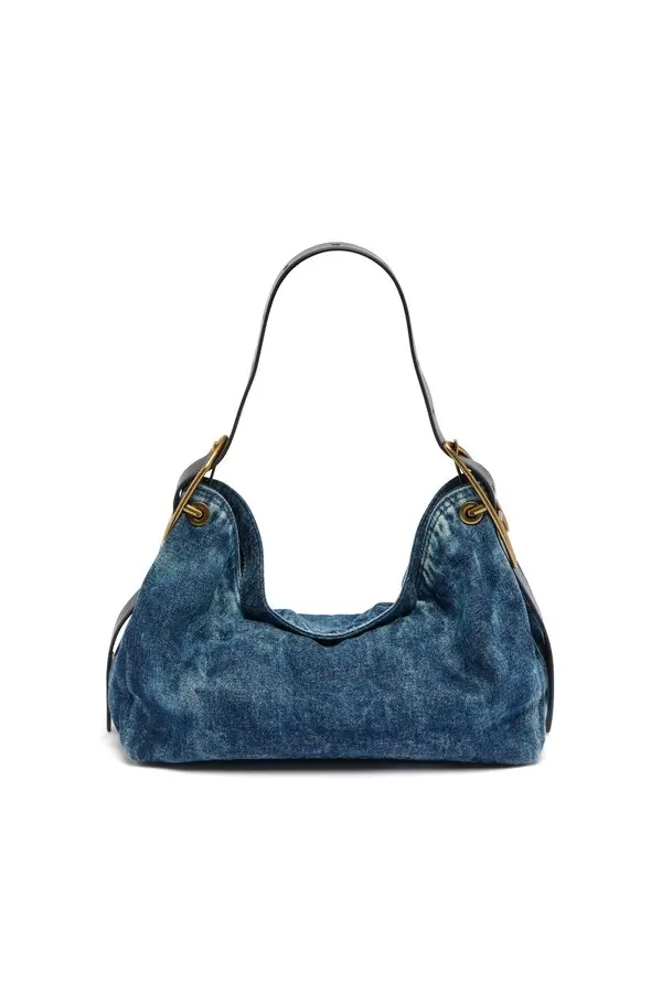DIESEL® D-line Denim Shoulder Bag - Blue